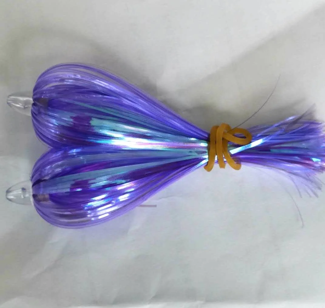Customised Mylar Tinsel Metal or Plastic Head duster Seawater Trolling ...