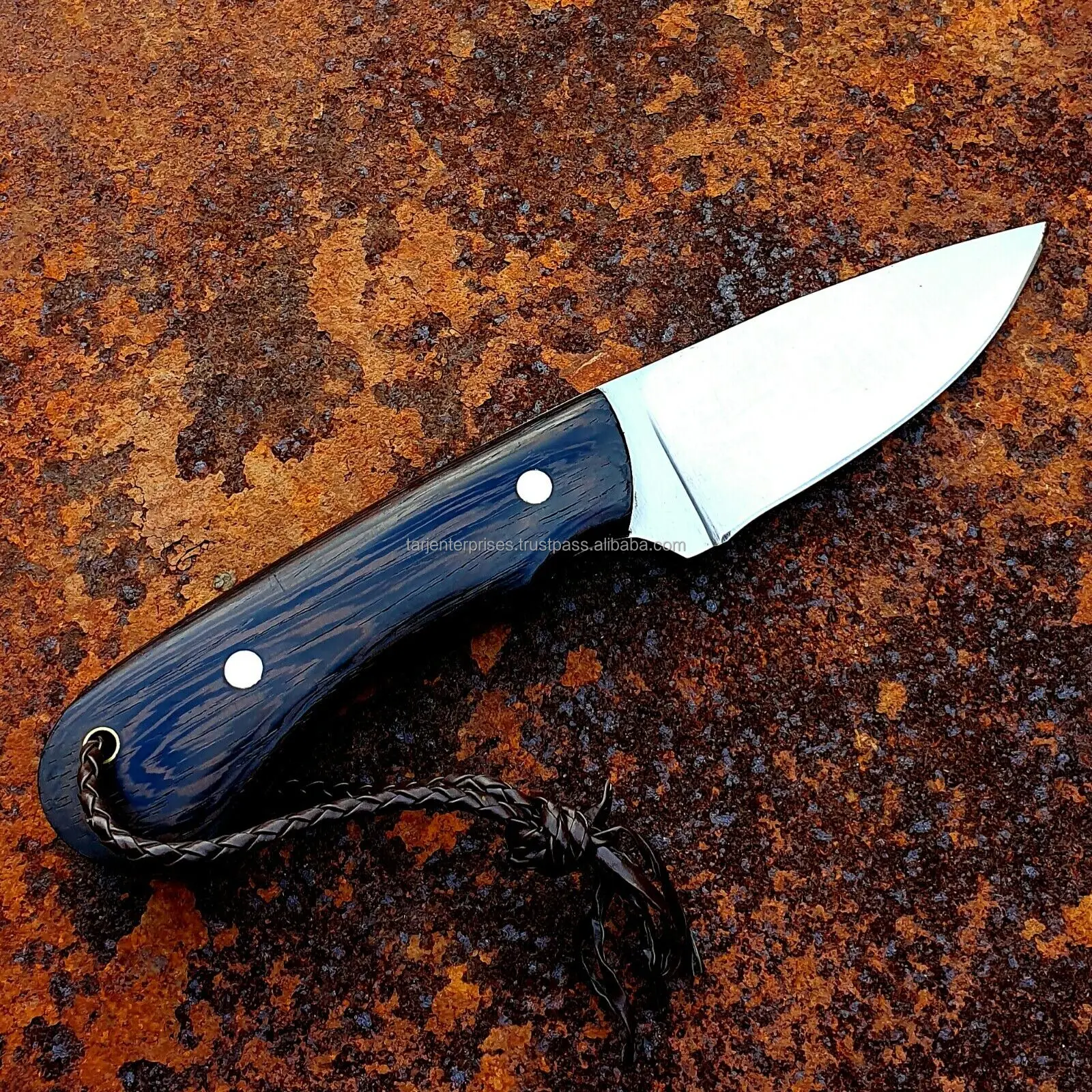 Handmade stainless steel hunting fixed blade knife With leather sheath ...