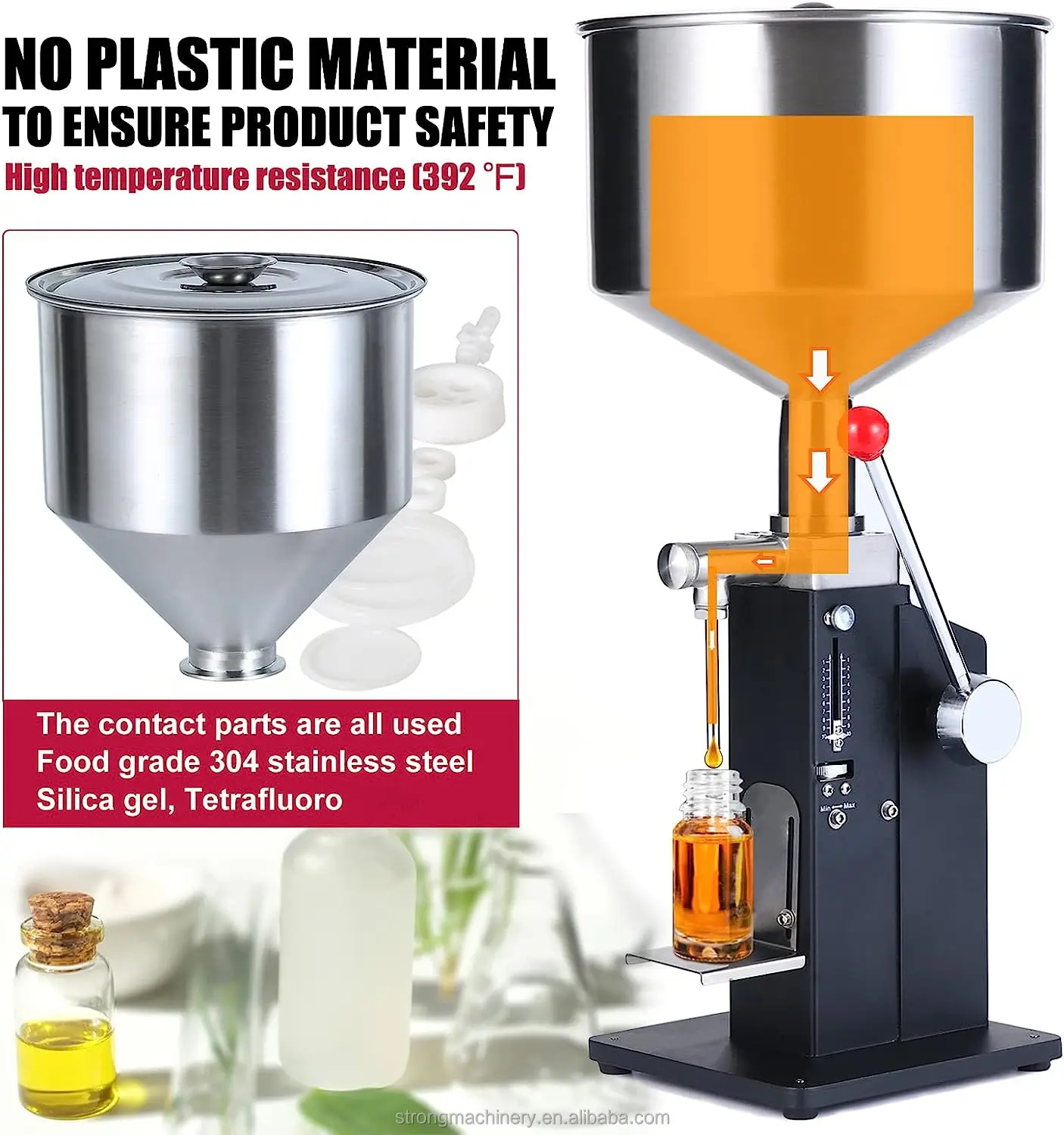 A03 5-50ml Manual Filler - Precision for Cosmetics & Liquids