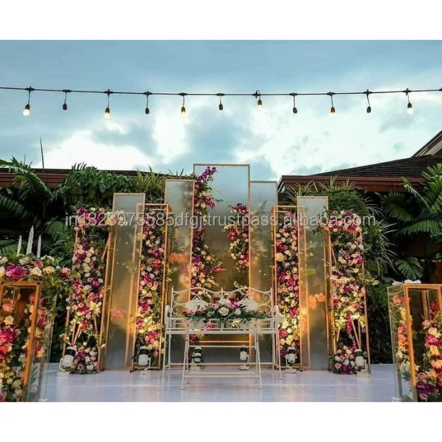 Impressive Wedding Reception Stage Metal Frames Contemporary Wedding ...