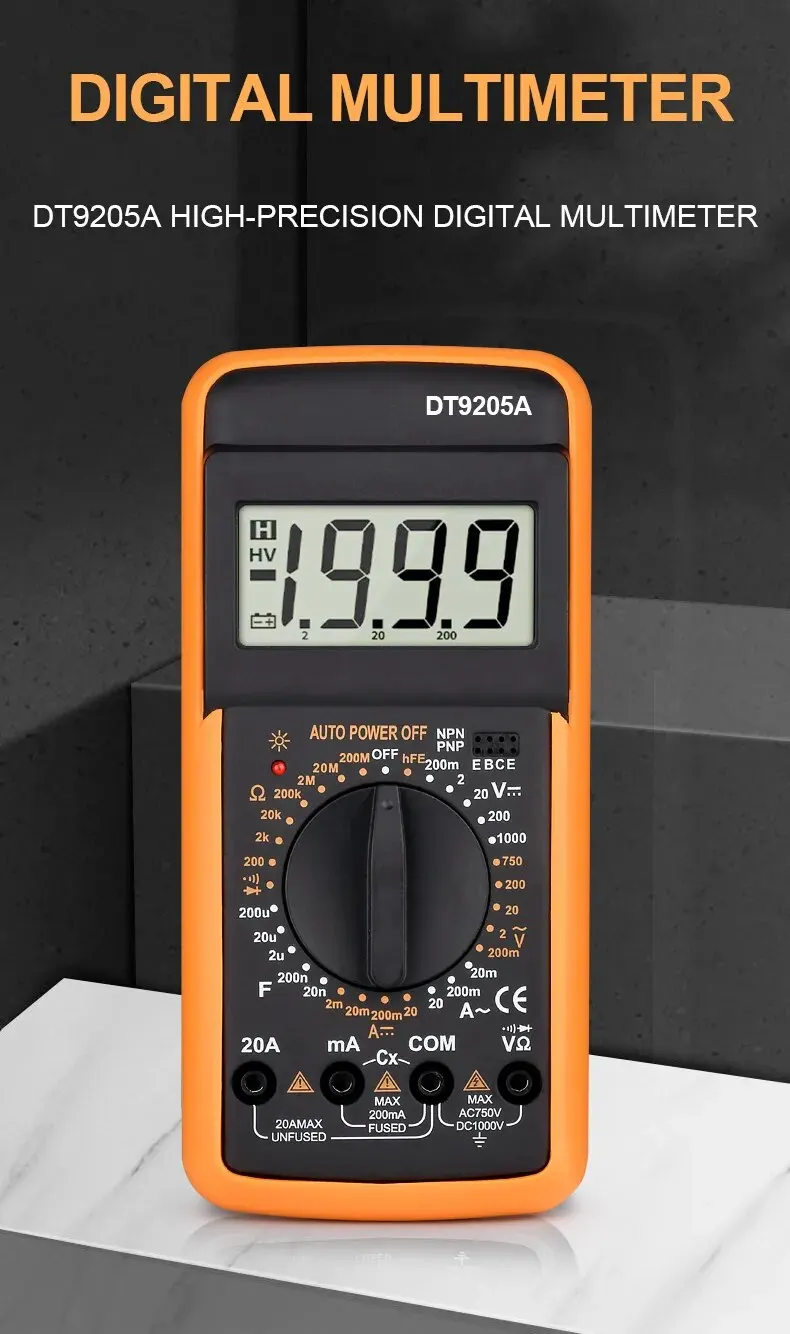 Dt9205a Fully Automatic Digital Multimeter High-precision Universal Meter - Buy Dt9205a Fully ...