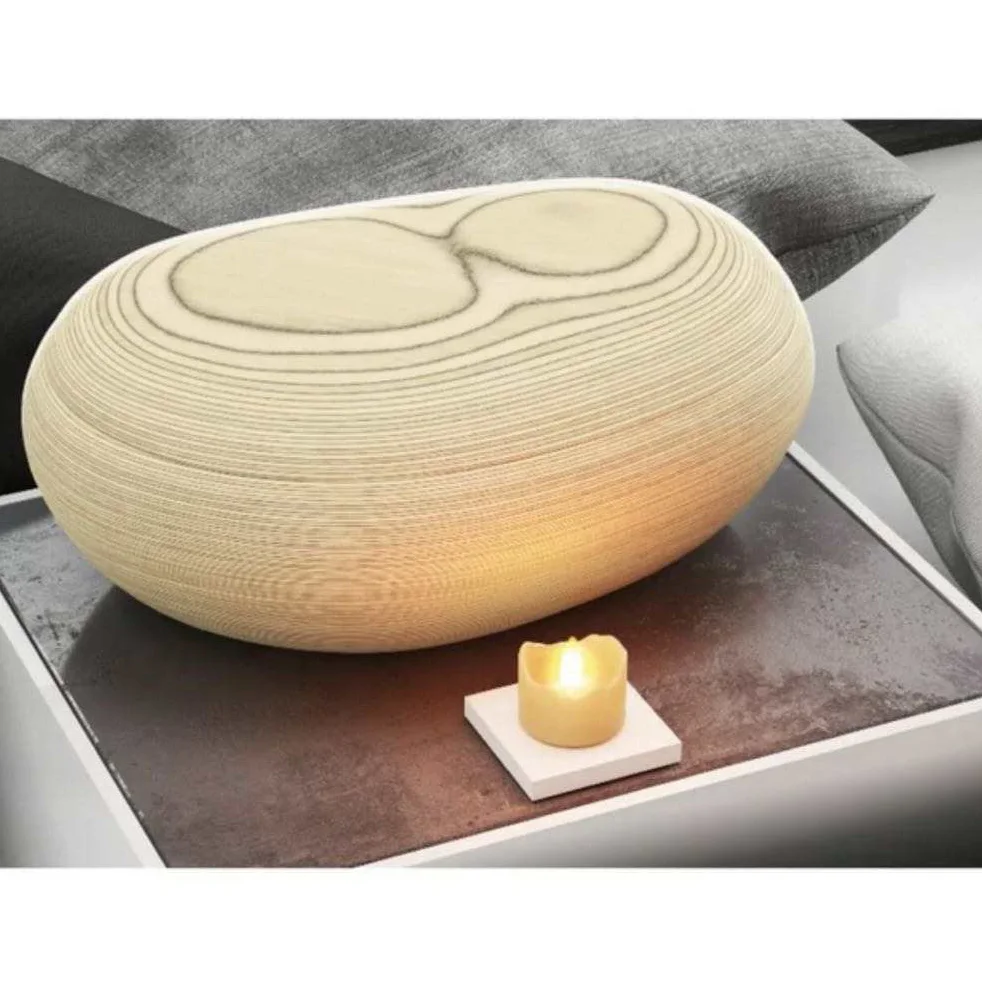 Wooden Cremation Urn - Unique Pebble Design & Craftsmanship