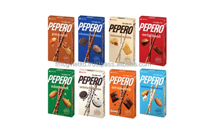 Wholesale Pepero Biscuits Snowy Almond Chocolate Flavor Wafers With A ...