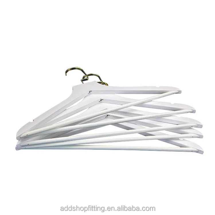 42 Cm White Wood Wooden Clothes Hanger For Shop - Buy Cheap Custom Logo ...
