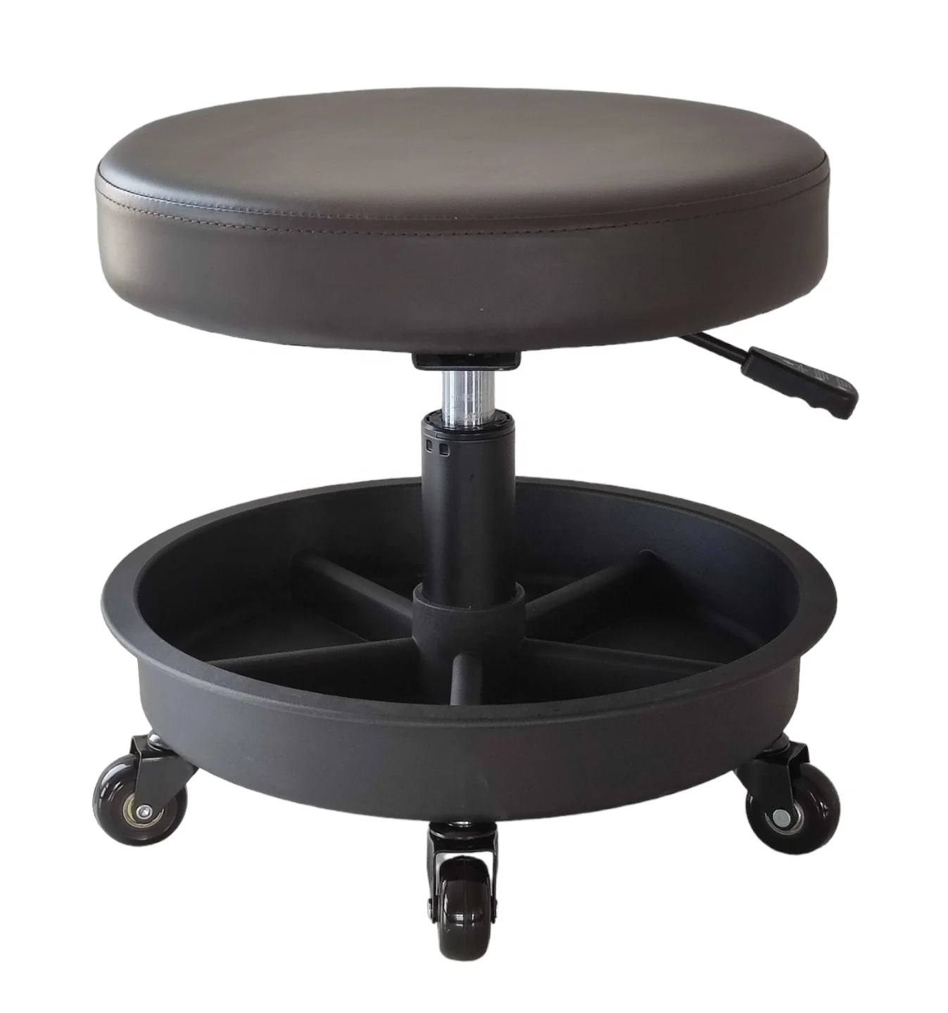 Salon Beauty Leather Chair Pedicure Stool With Strong Wheels Adjustable ...
