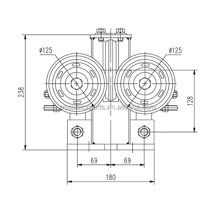 Elevator Counterweight Roller Guide Shoe For Elevator Parts - Buy ...
