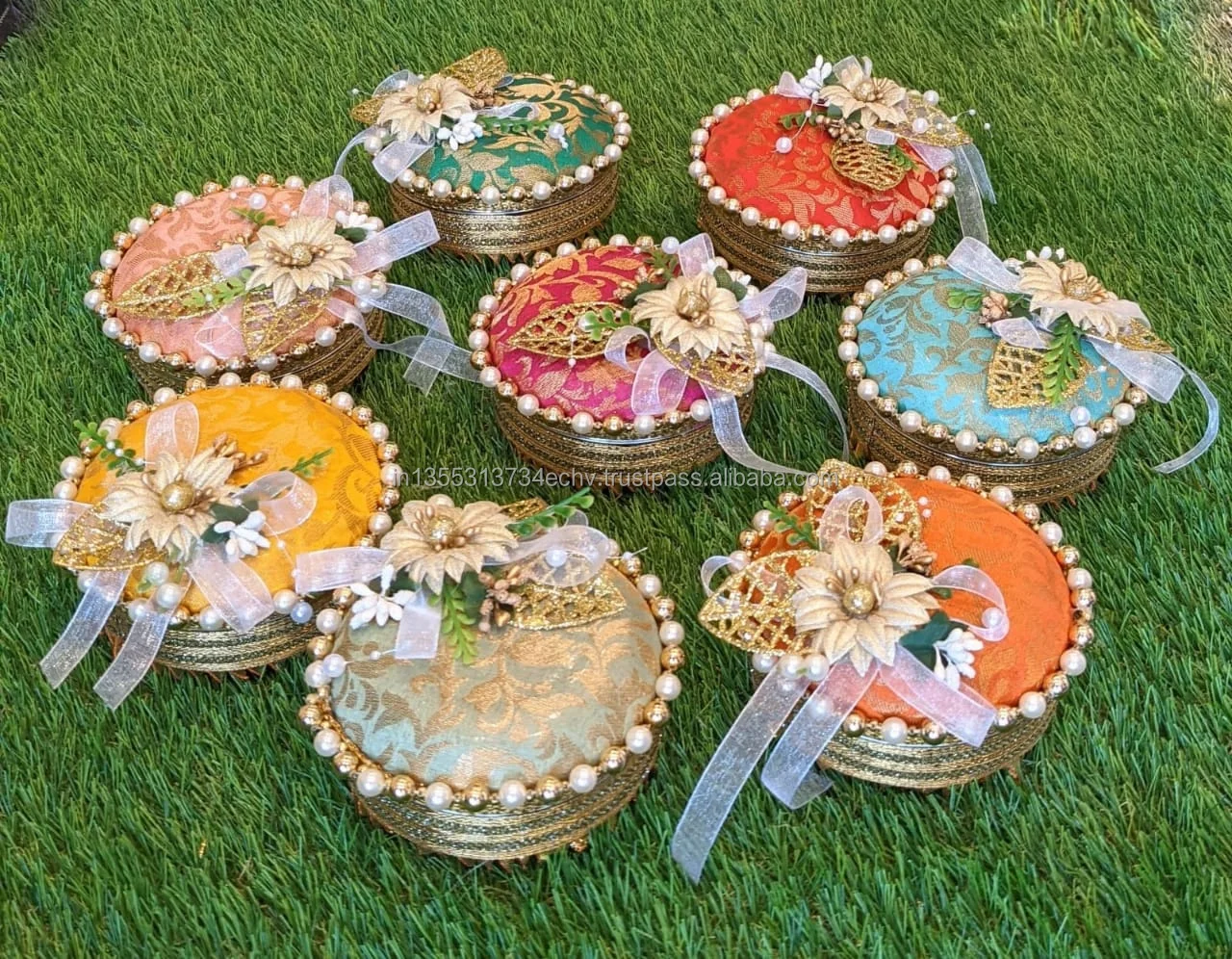 Handmade Indian Decorative Sweet Steel Box - Wedding Favor