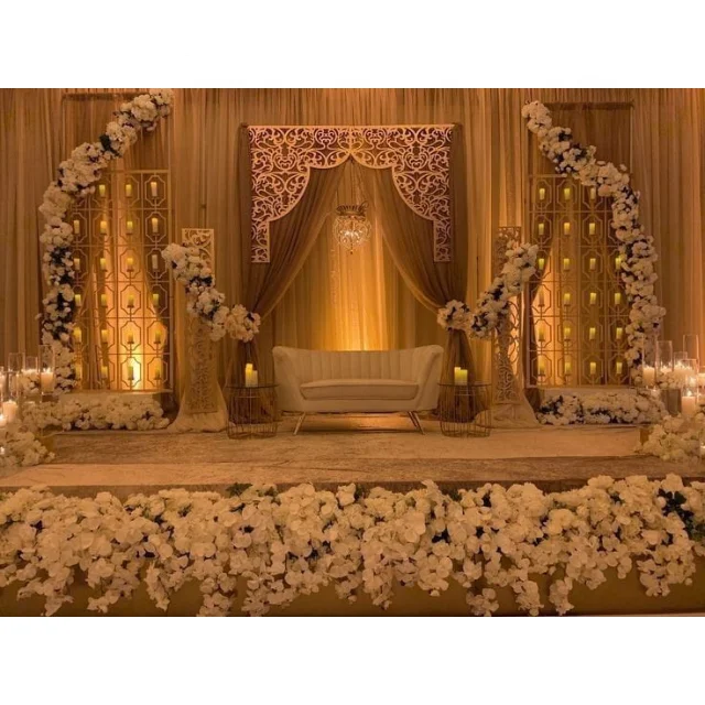 Impressive Wedding Reception Stage Metal Frames Contemporary Wedding ...