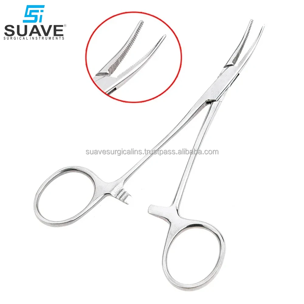 Curved Straight Tip Locking Clamps Forceps Stainless Steel Surgical ...