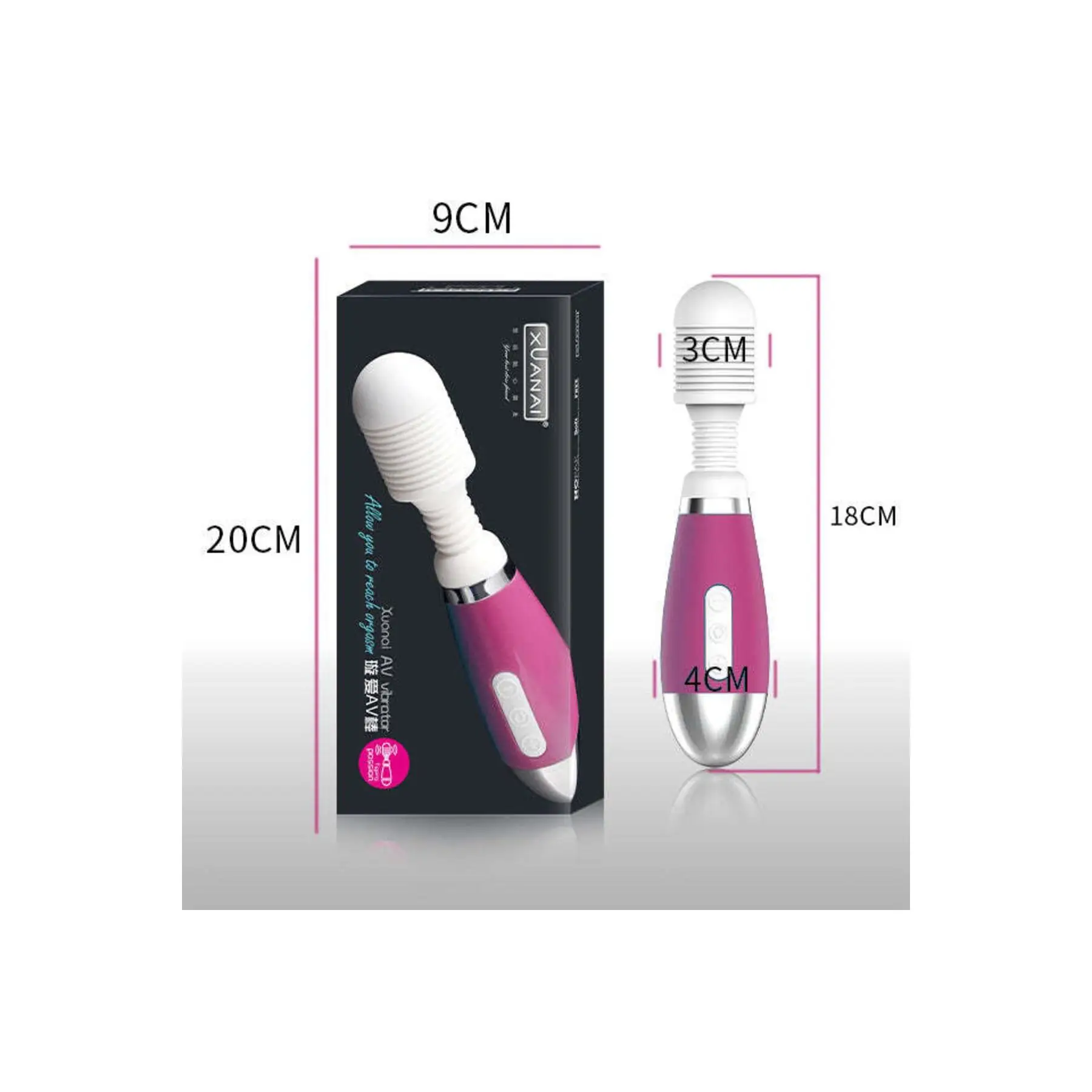 Xuanai Rechargeable Wand Massager Vibrator Pink Buy Xuanai 2097