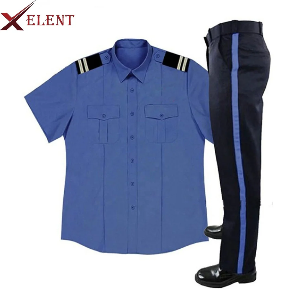 Custom Color Security Guard Uniform Shirt Navy Men Breathable Office Security Clothing Set - Buy ...