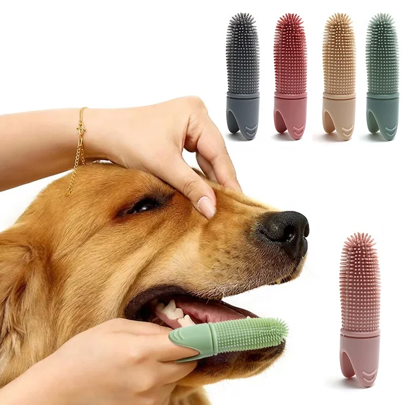 Hot Sell Dog Toothbrush 360° Cleaning Pet Silicone Toothbrush Dog ...