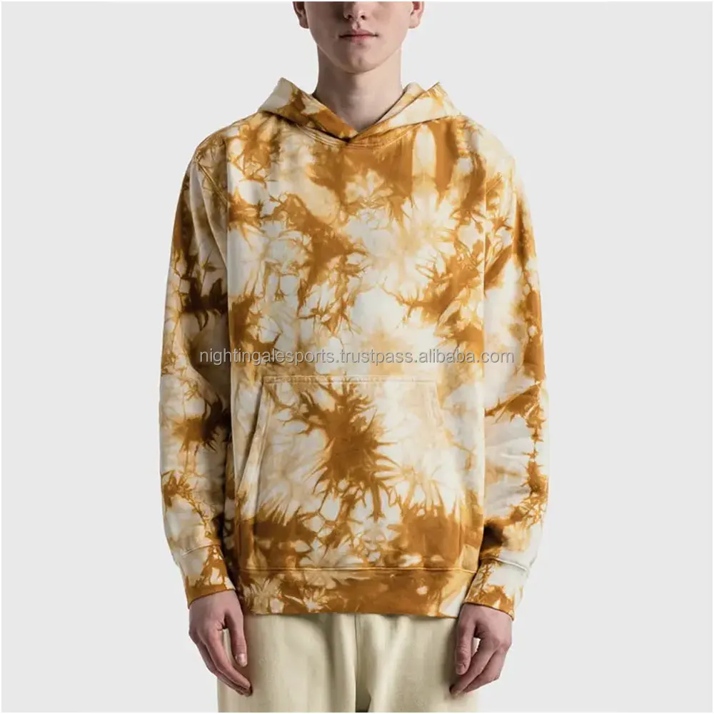 Custom Men Dyed Blank Ripped Hoodies Heavy Weight Cotton Acid Washed ...