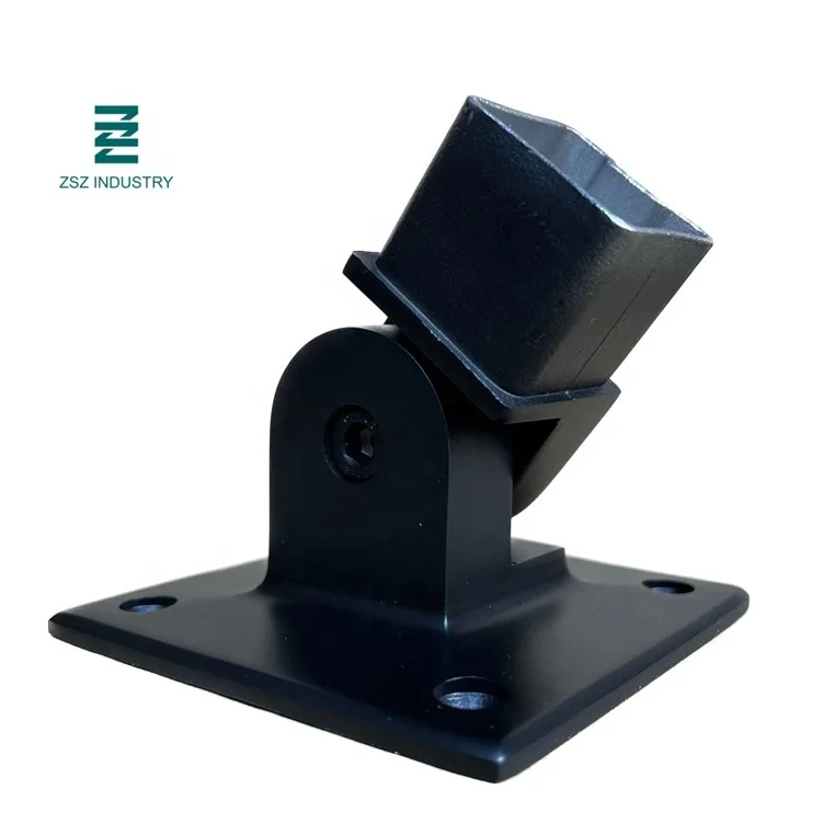 Stainless Steel Square Newel Post Stair Railing Powder Coated With ...