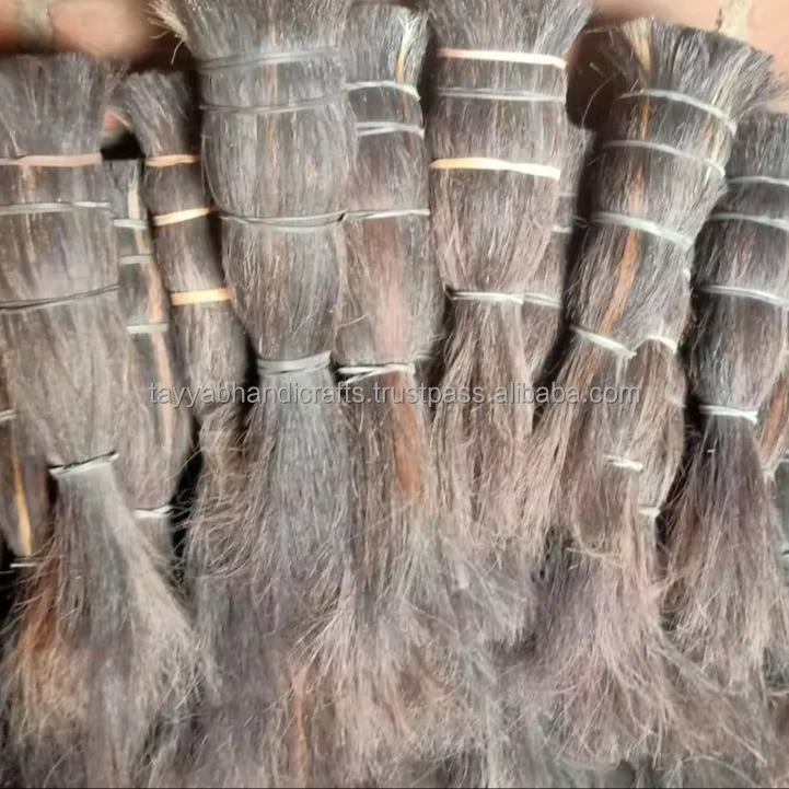 100% Premium Quality Black & Brown Buffalo,Ox & Horse Main Tail Hairs 6 ...
