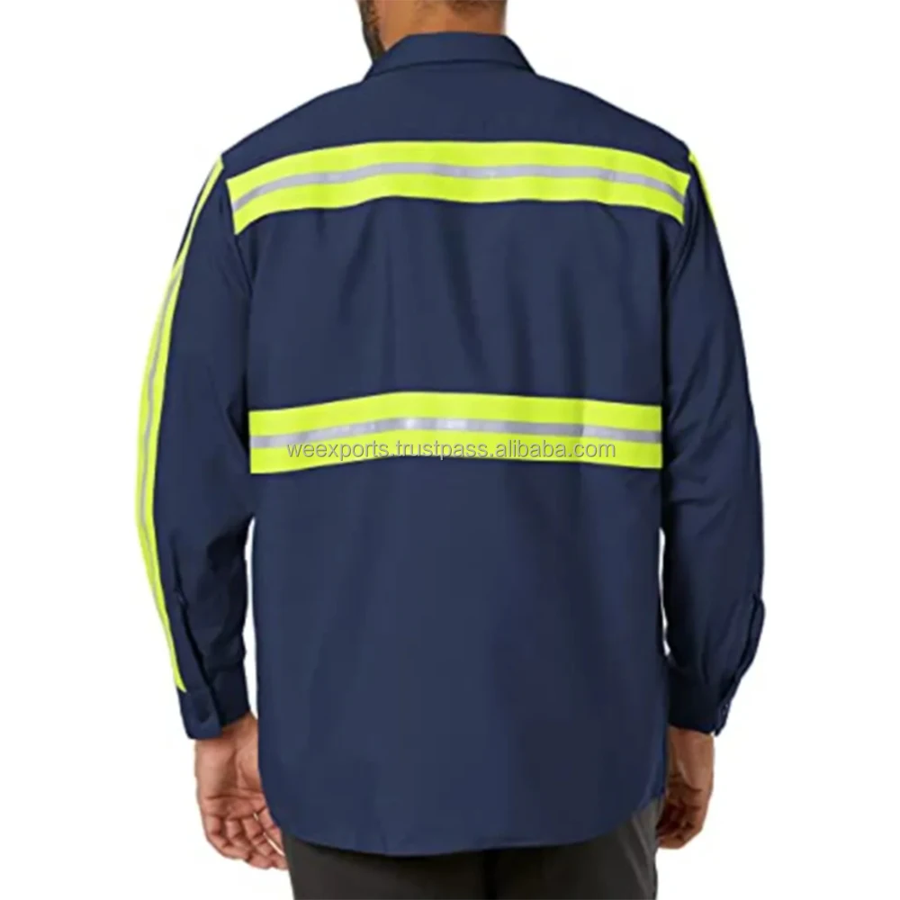 100% Cotton Orange Coal Mining Long Sleeve Construction Reflective ...