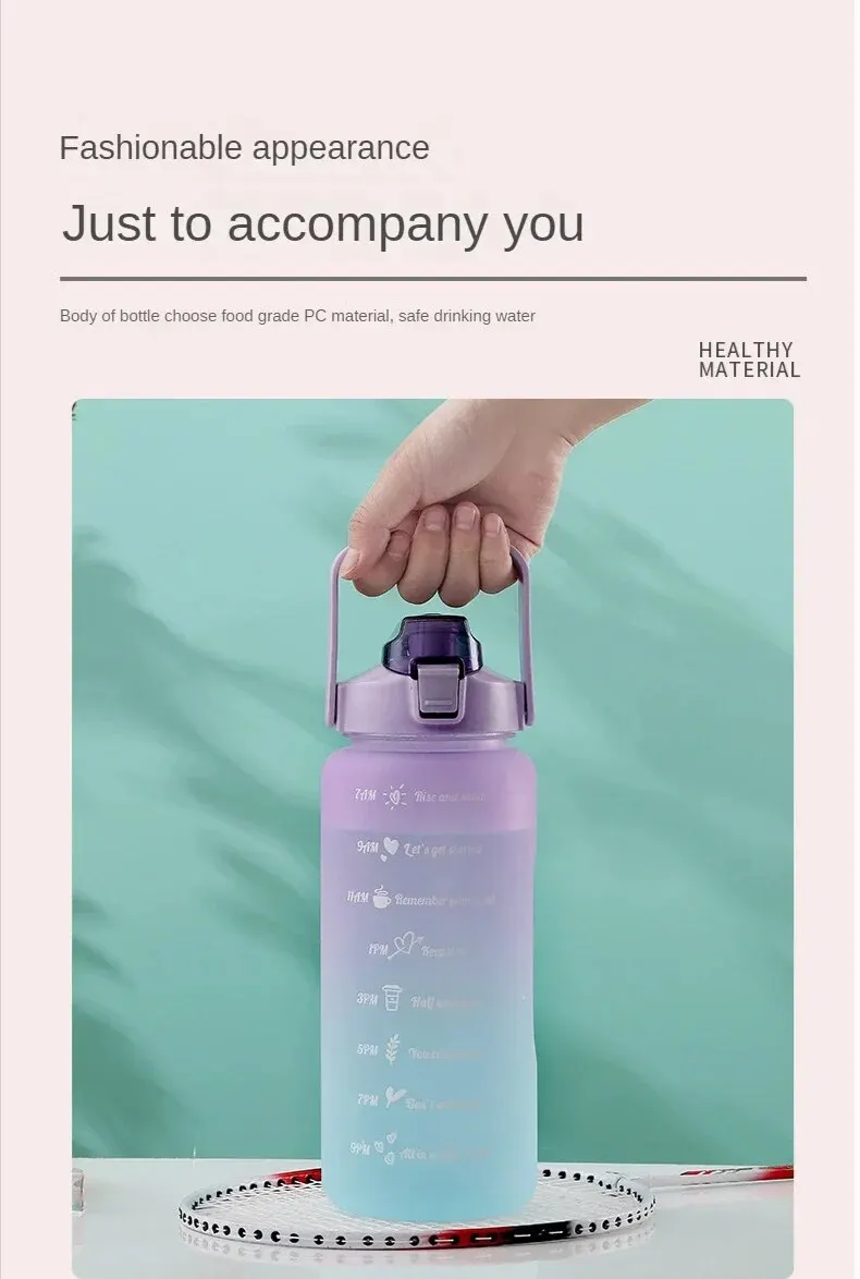 2l With Time Graduated Space Cup Gradient Water Cup High Capacity 3 ...