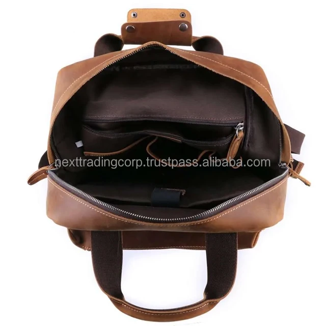 High Quality 2024 Premium Popular OEM Mens Leather Design Backpacks ...