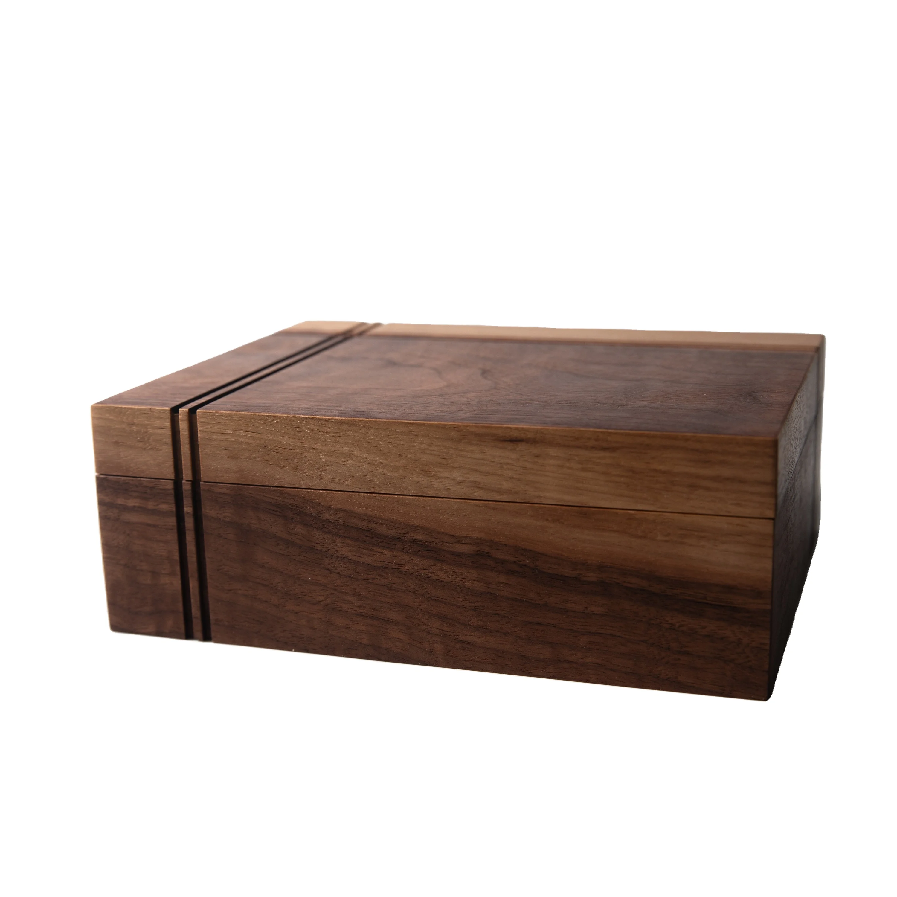 Exquisite Acacia Wood Stash Box With Rolling Tray Two-layer Lockable ...