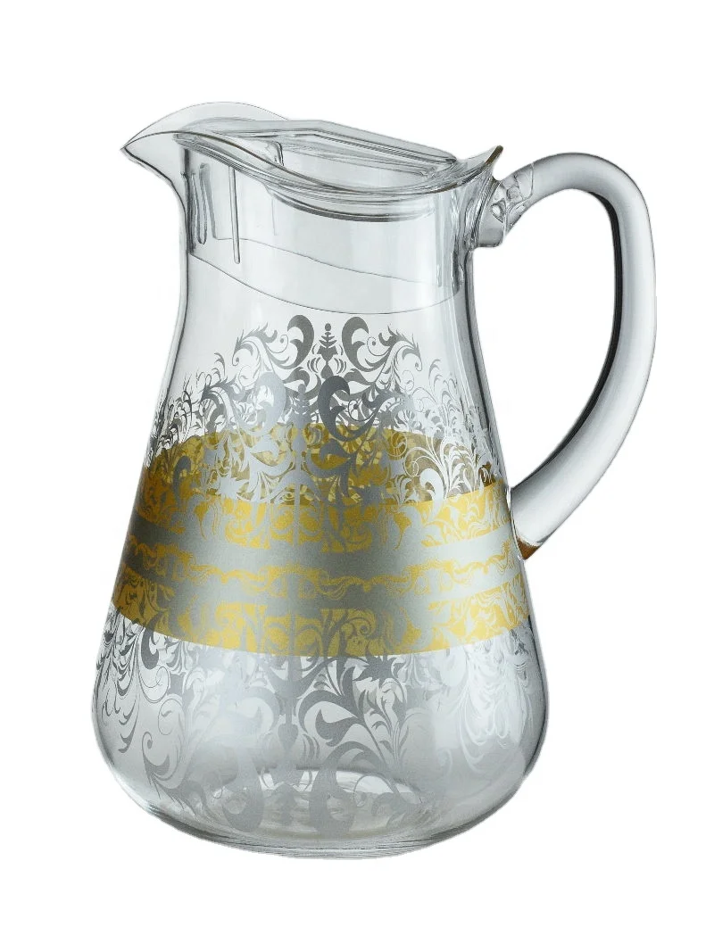 2 Liter Acrylic Drink Gold Design Water Pitcher| Alibaba.com