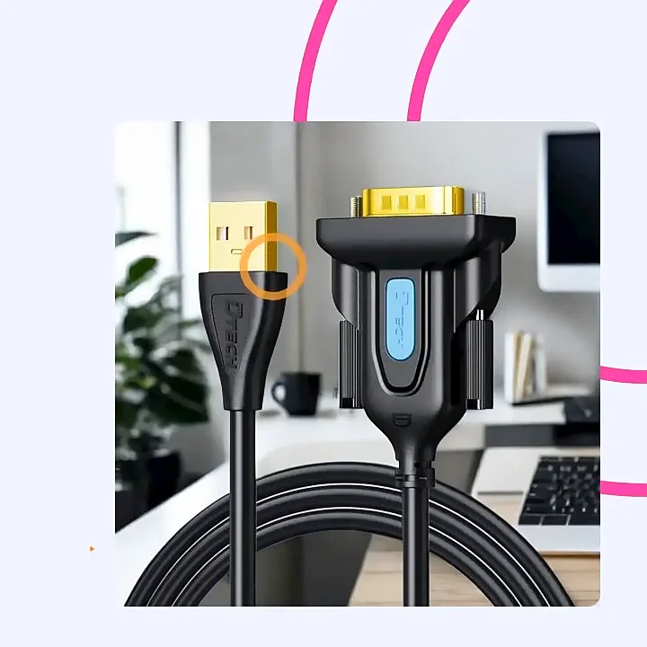 Dtech Usb To Rs232 Db9 Pvc Jacket Video Serial Cables Adapter Printer Cable 1.5m - Buy Usb To ...