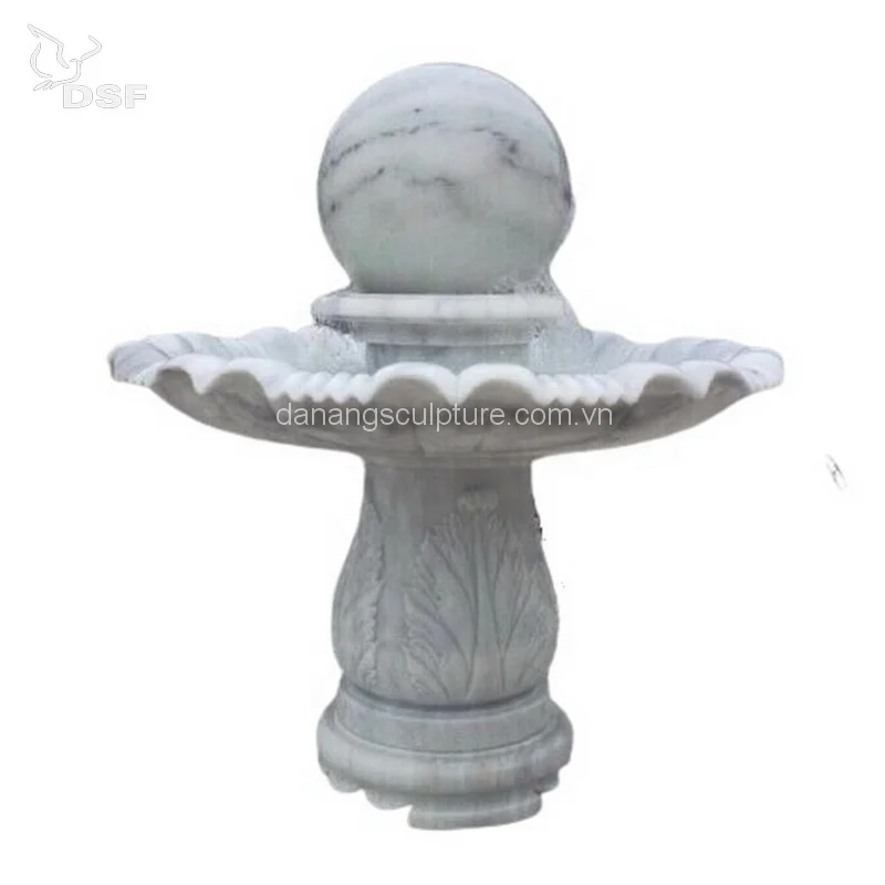 Custom Outdoor Garden One Pool Rolling Ball Fountain Marble Stone Pool ...