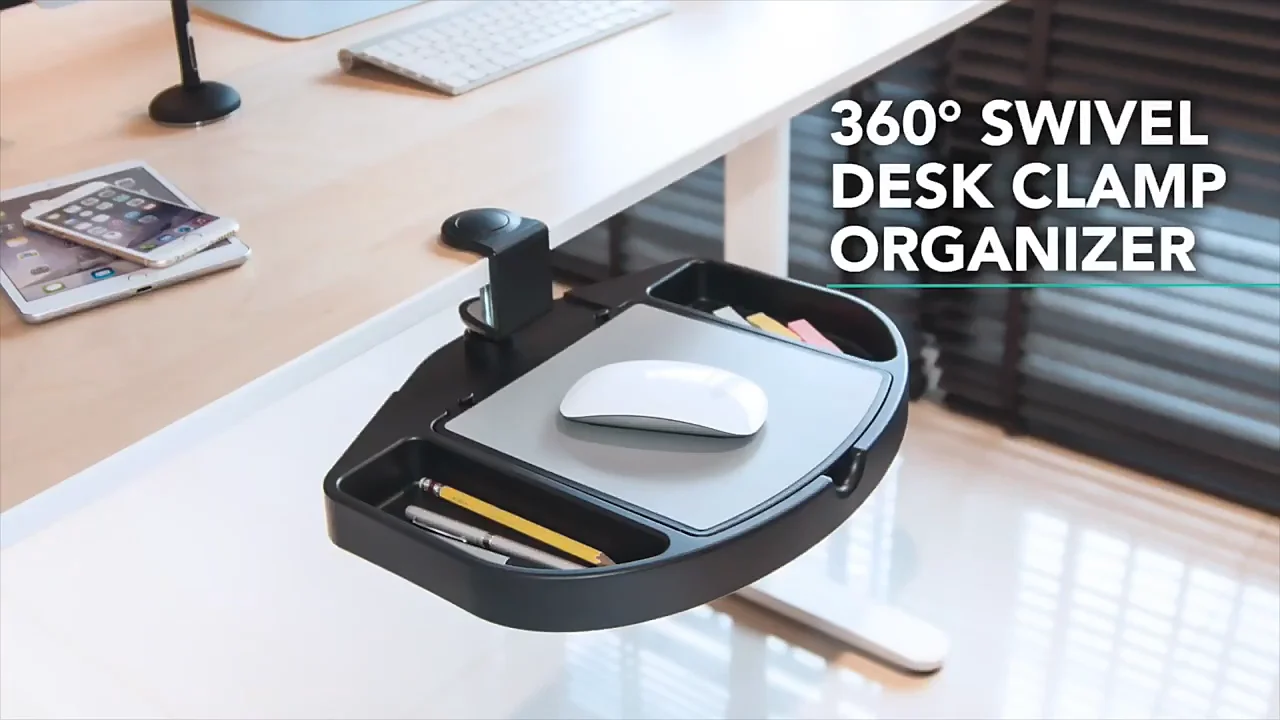 Under Desk Drawer Storage Organizer With Mouse Tray 360 Rotates Aidata ...