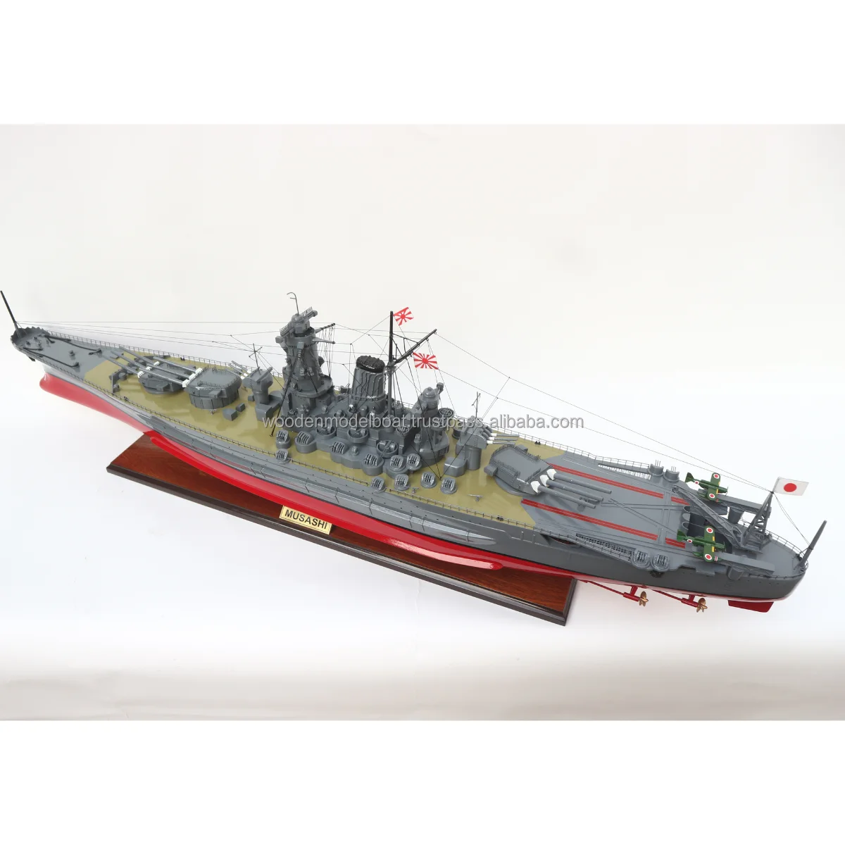 MUSASHI HANDICRAFT WAR SHIP MODEL - WOODEN BATTLE SHIP