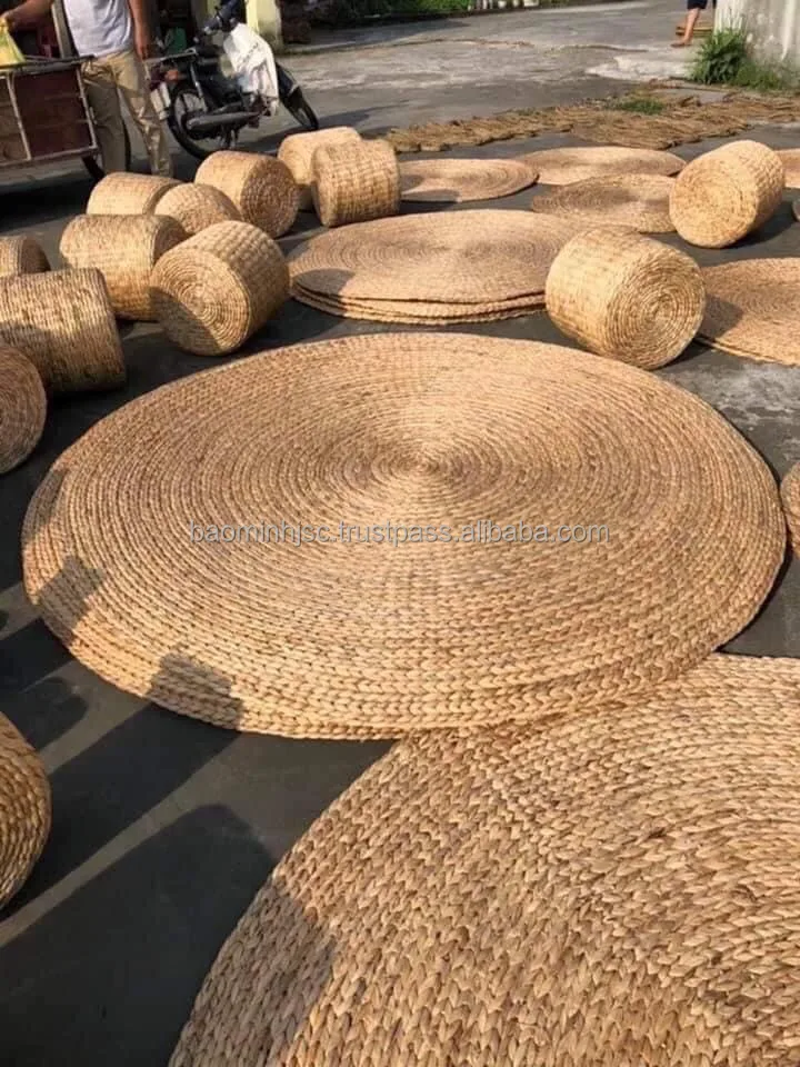 Hand Woven Water Hyacinth Straw Carpets & Rugs Living Room Home Decor ...