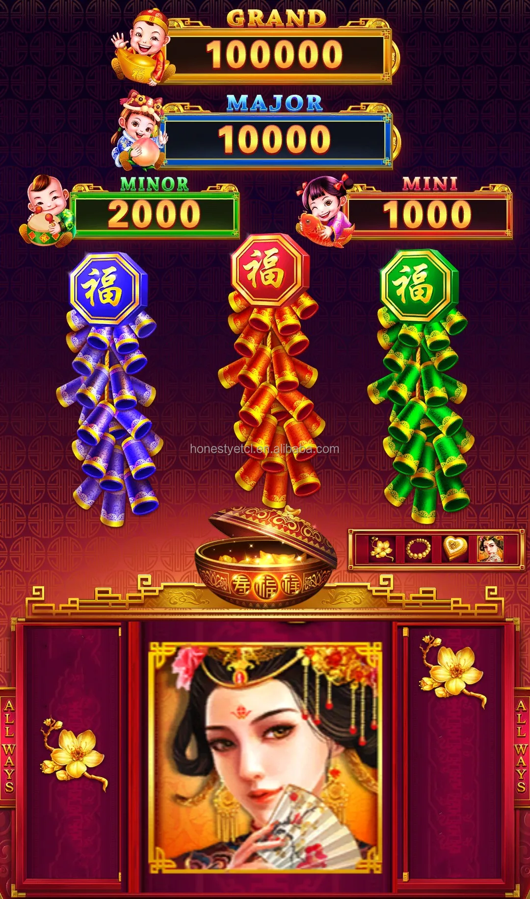 English-Language Fortune 100 Touch Single Screen Coin-Operated Game ...