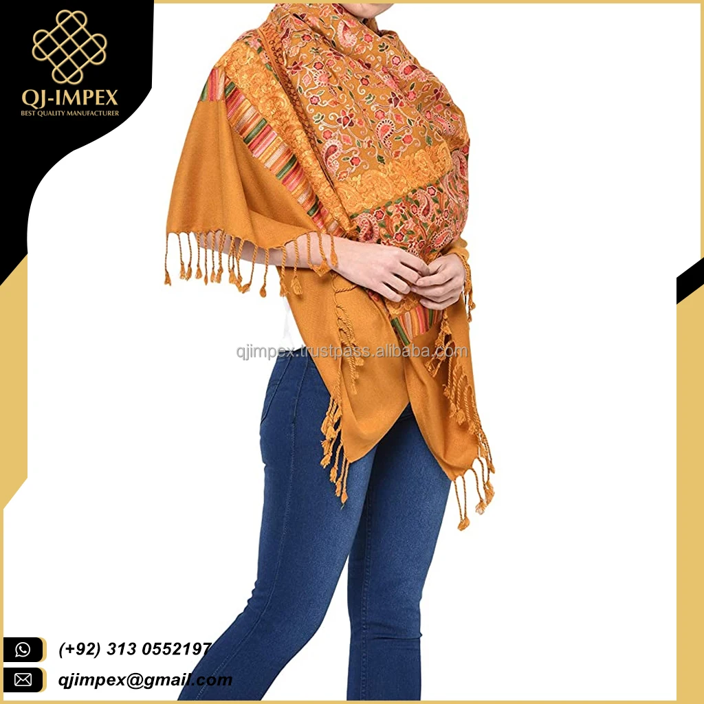 Wholesale Indian Shawl Soft Stoles With Border Custom Digital Printed ...