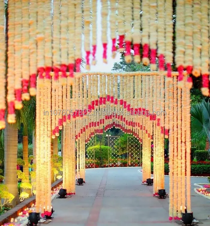 Marigold Decorative String Entryway Decoration Indian Backdrop String ...