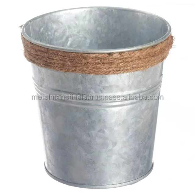 Garden Galvanized Steel Bucket Planter Bucket Flower Pot - Buy ...