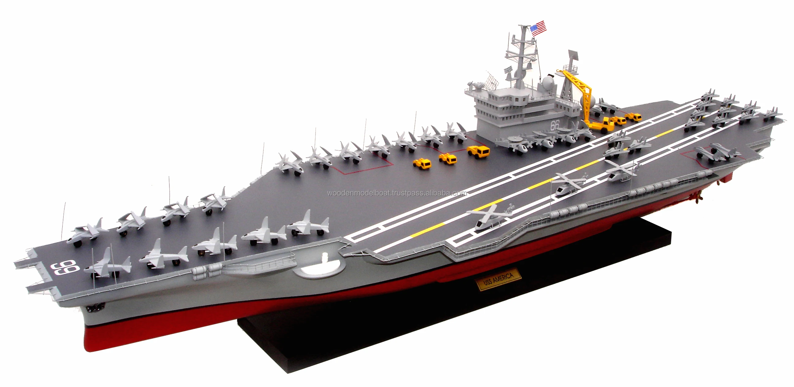 AIRCRAFT CARRIER USS GEORGE H.W. BUSH CVN-77 - WOODEN MODEL