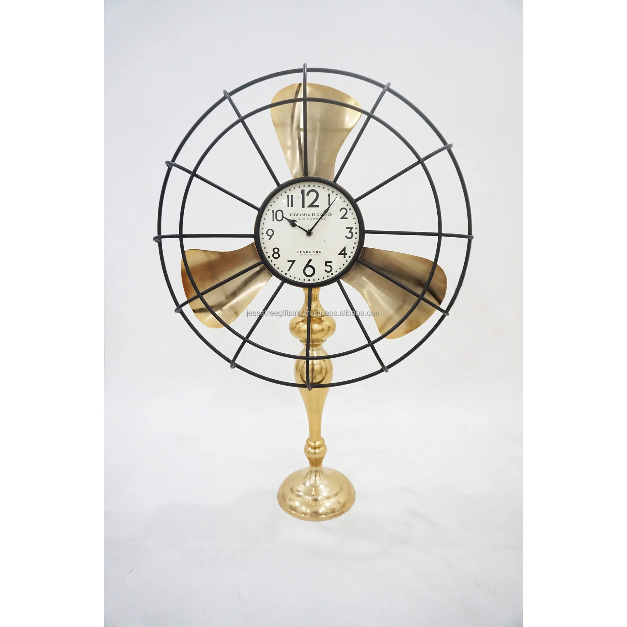 Handmade Metal Tabletop Clock With Shiny Polish & Black Powder Coating ...