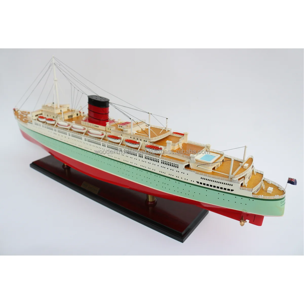 RMS Caronia Handicraft Wood Cruise Ship Model High Quality Hand Painted ...