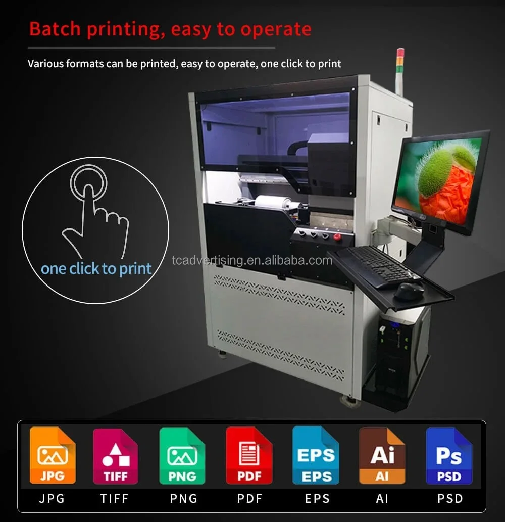 Acetek Mini Inkjet Digital 360 Cylinder Uv Flat Bottle Printer in ...