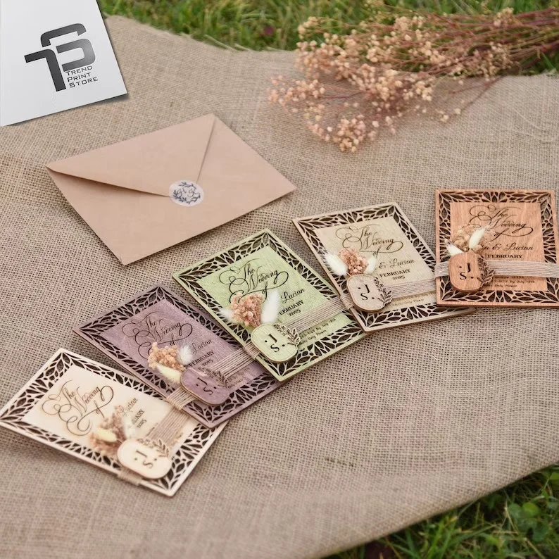 Unique Wedding Invitations - Handmade Wooden Invitations