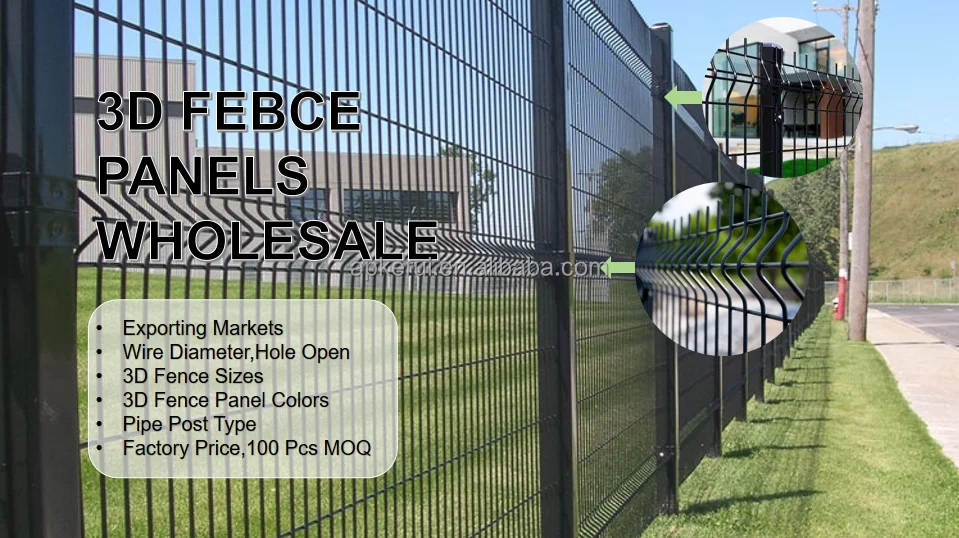 3d Perimeter Fencing Powder Coated Welded 3d Fence Panel Outdoor Curved ...
