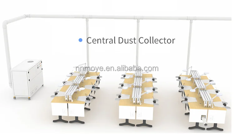 Dental Lab Table Single Double Seats With Dust Collector - Buy Dental ...
