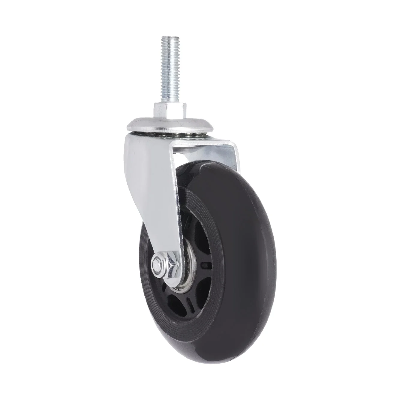 3 Inch Castor Wheel M8 X 1" Stem Swivel Casters Roller Blade Smooth Pu ...