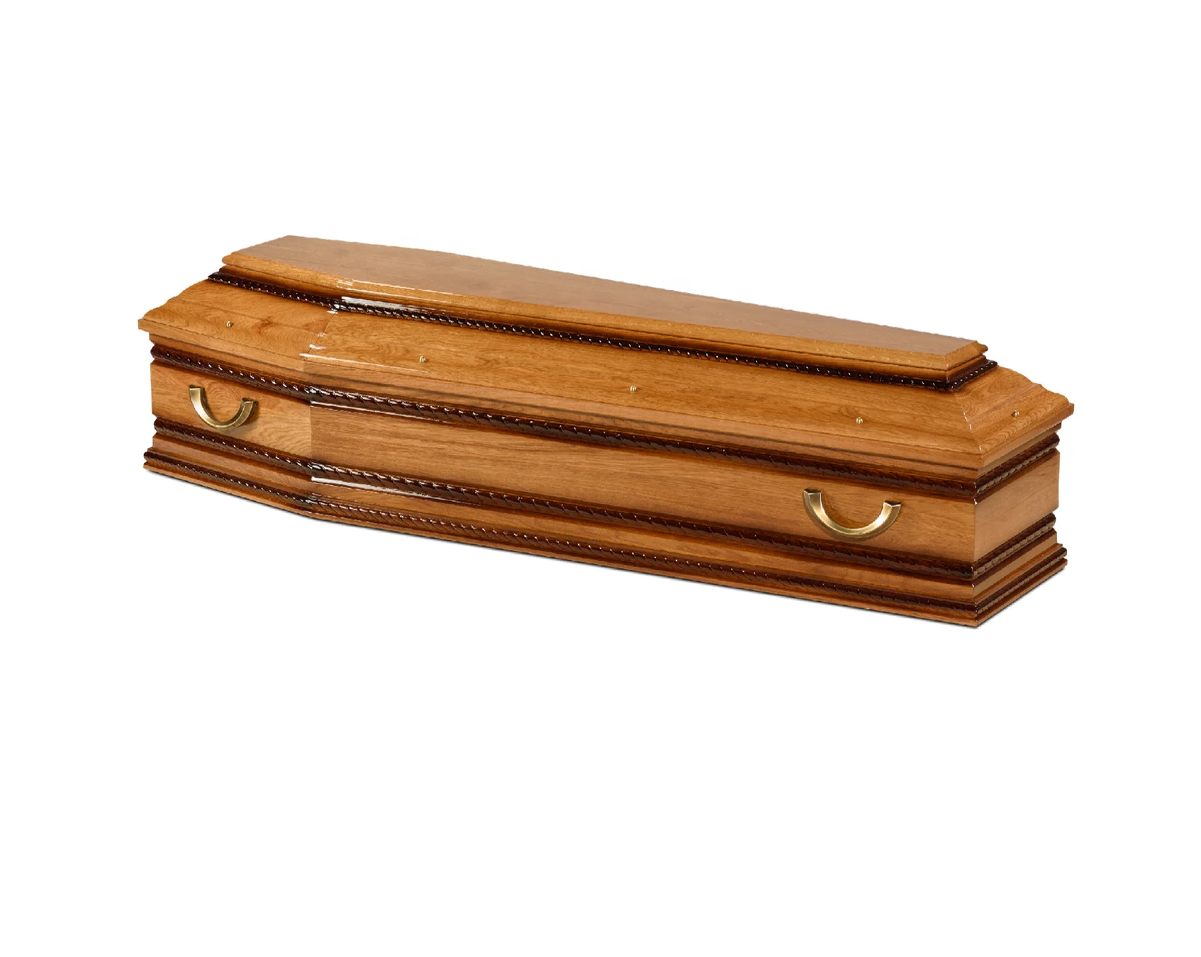 European Italian Style Solid Wooden Coffin Funeral Wood Burial Vault ...