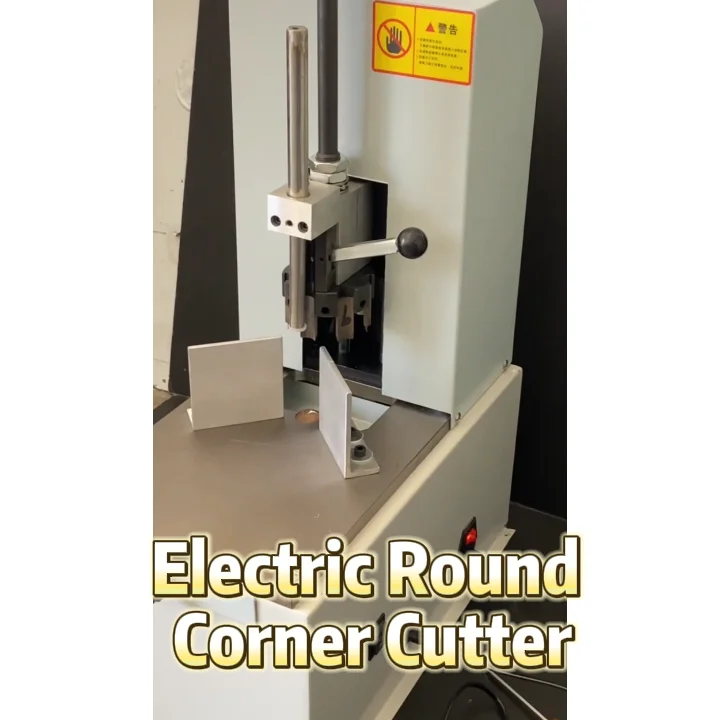 Electric 7 Blade Round Corner Cutter Machine With Foot Pedal For Name ...
