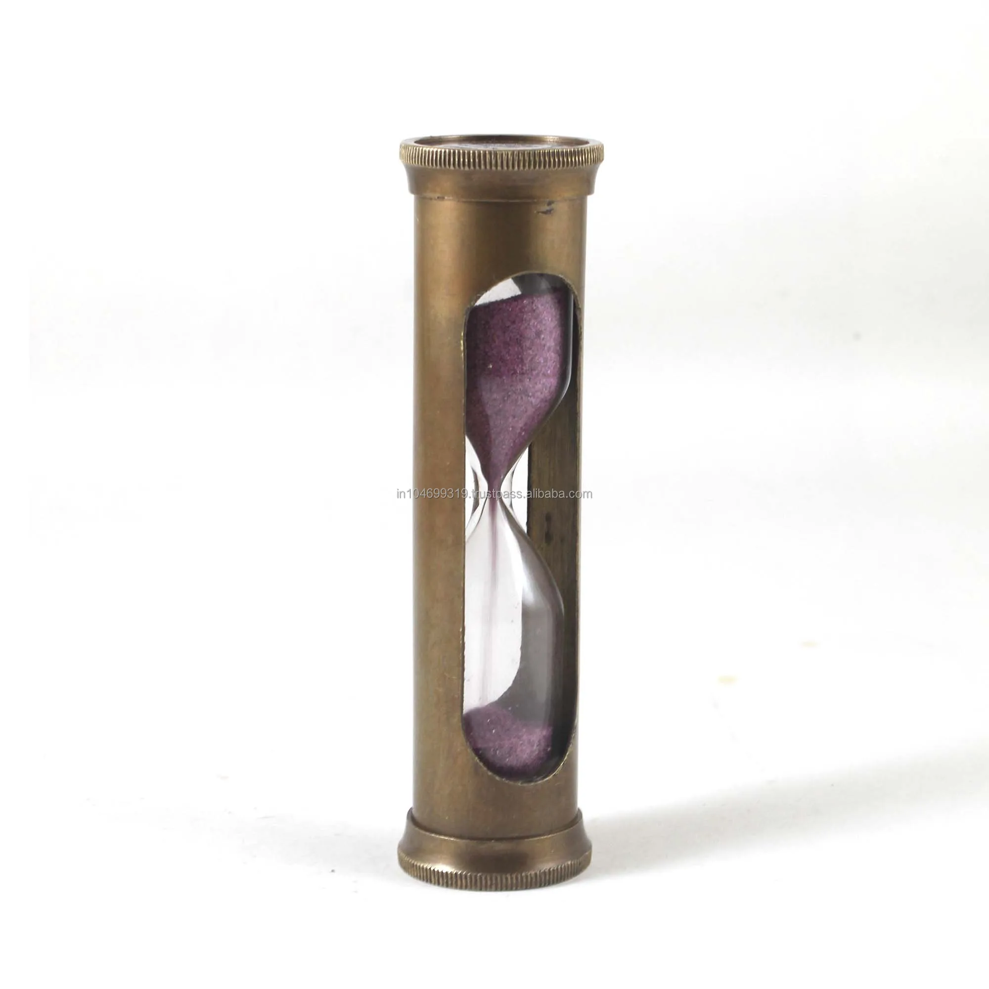 Brass Metal Sand Timer Collectible Antique Style Nautical Sand Timer ...