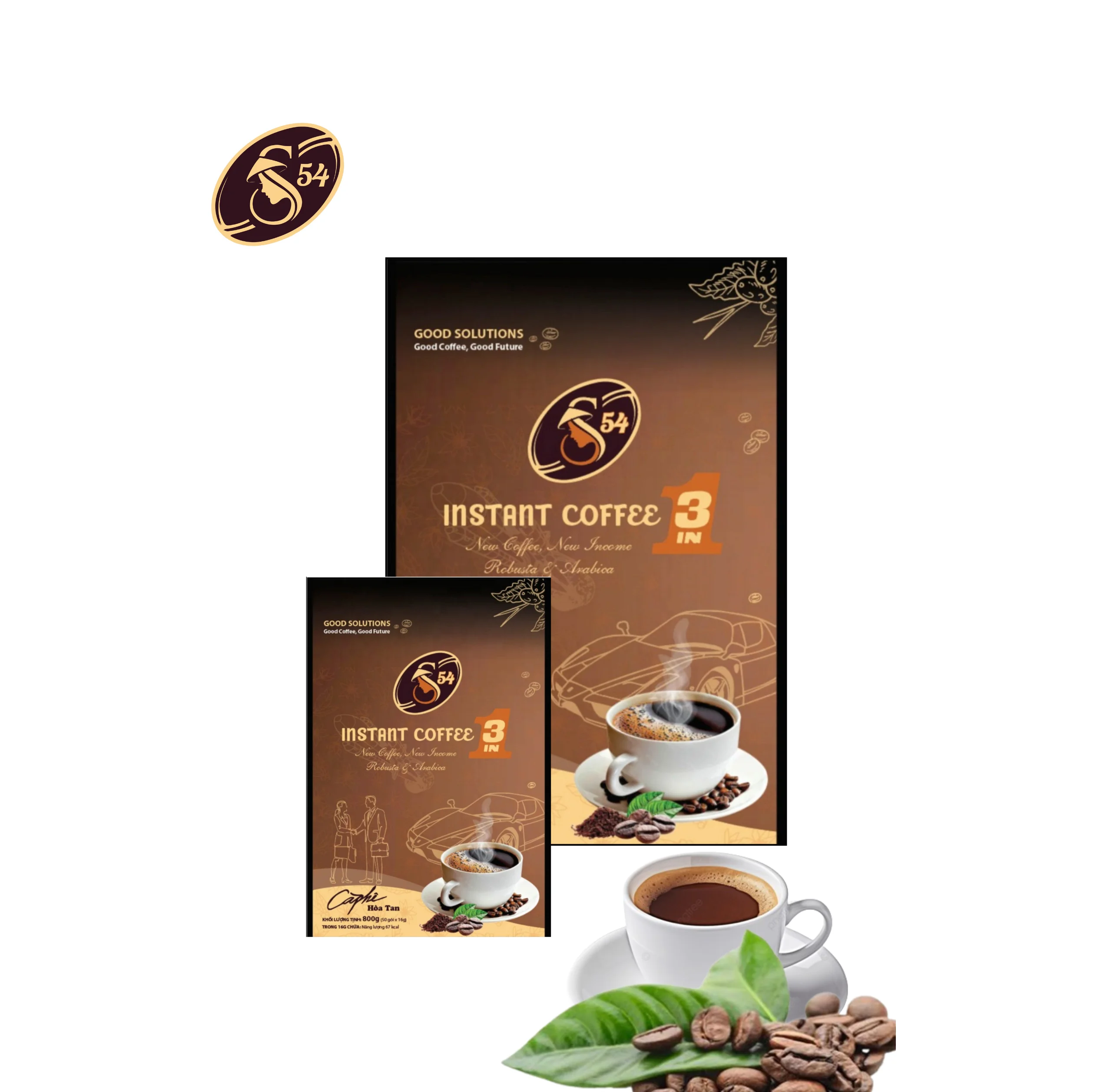 S54 Instant Coffee: 3in1 Arabica-robusta Instant Coffee 24 X 19g ...
