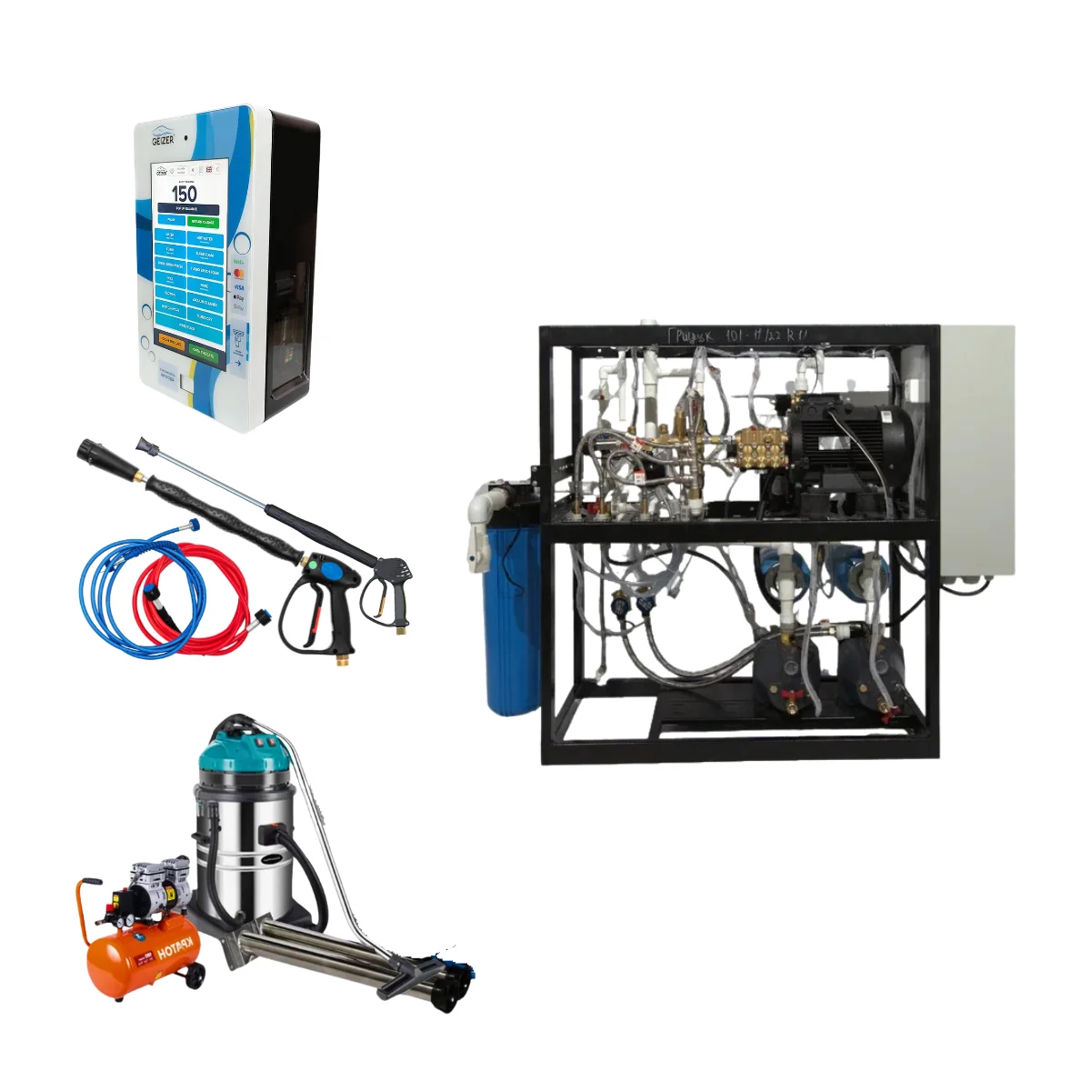 Geizer 1500w Complete Car Washer Set Self-service Option With Exclusive ...