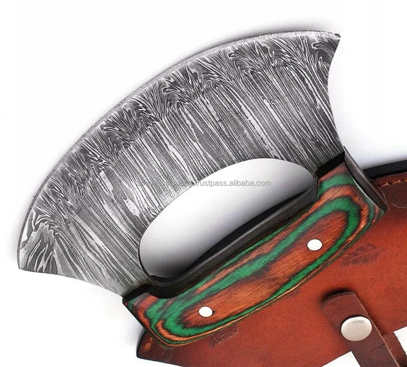 Hand Forge Damascus Ulu Knife Razer Charp Kitchen Knife Cleaver Knife ...