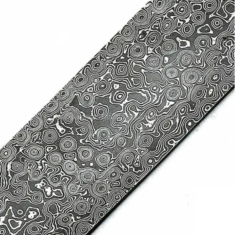 Custom Handmade Damascus Steel Rain Drop Pattern Billet Bar Overall ...