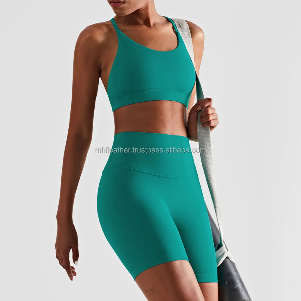 Yoga Set Best Quality Seamless Gym Bra,Tight Butt Shorts,Custom Logo Lady Fitness Wear 2 Pcs Set ...