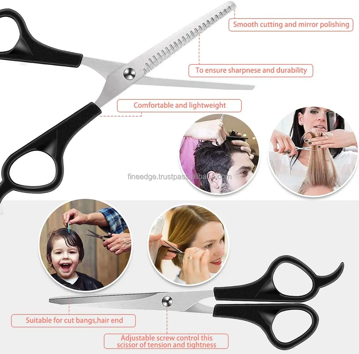Scissor For Cutting Hair Hair Scissor Kit Professional Hair Cutting Scissors For Barbers Salon ...